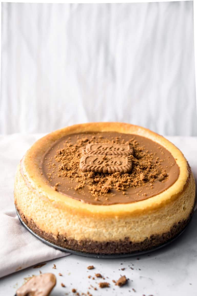 Lotus Biscoff Cheesecake - Every Little Crumb Easy Baked Cheesecake