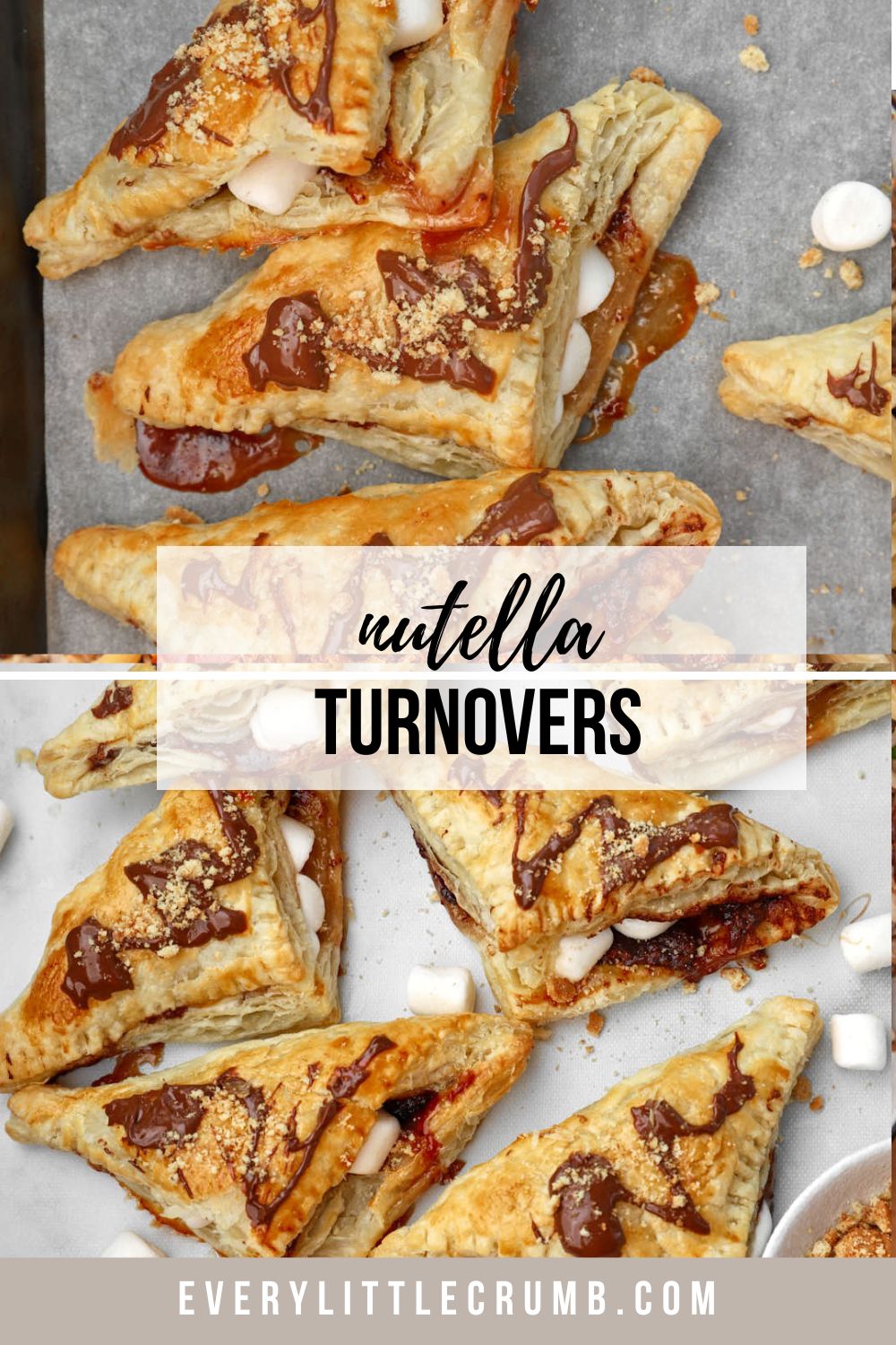 Nutella Marshmallow Turnovers - Every Little Crumb