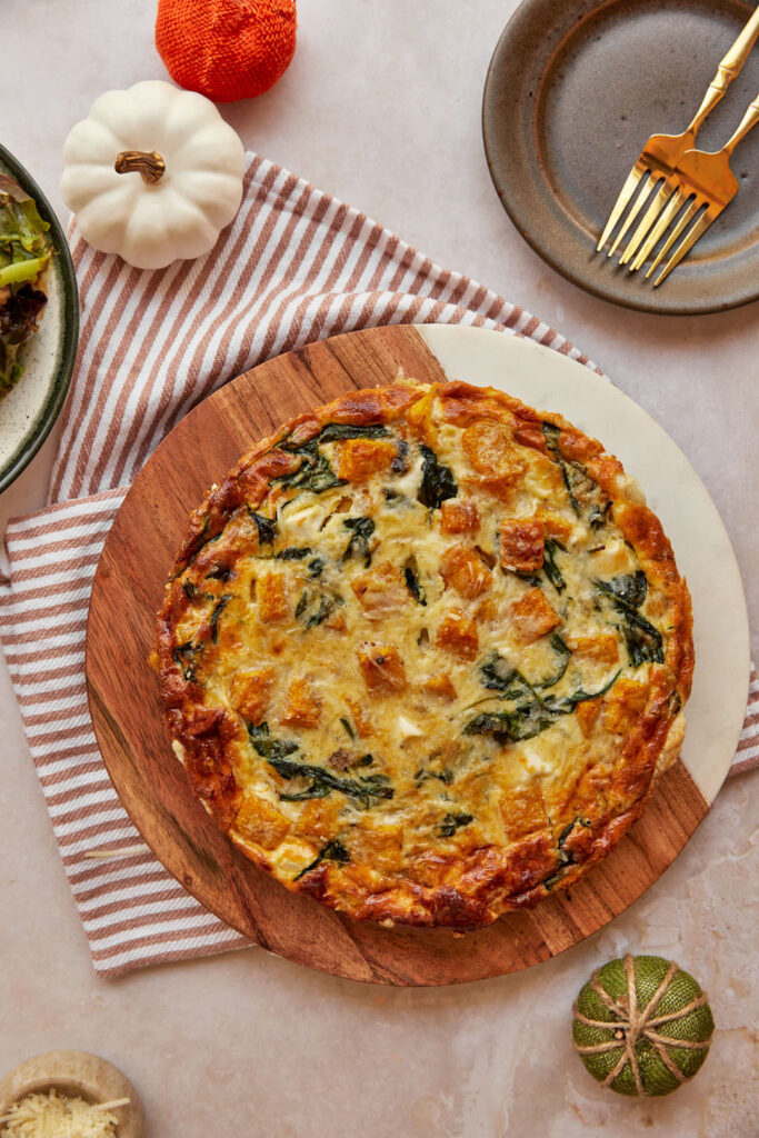 Pumpkin and Feta Quiche - Every Little Crumb