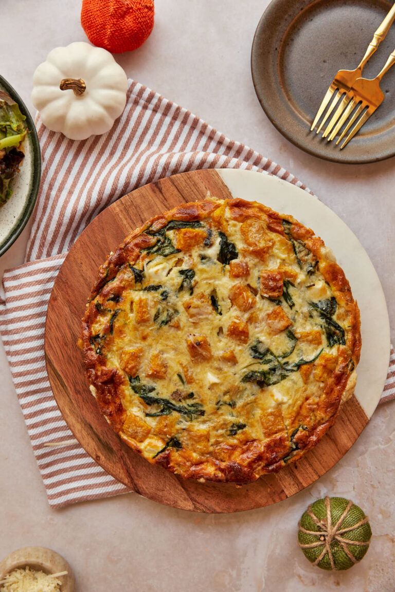 Pumpkin and Feta Quiche - Every Little Crumb