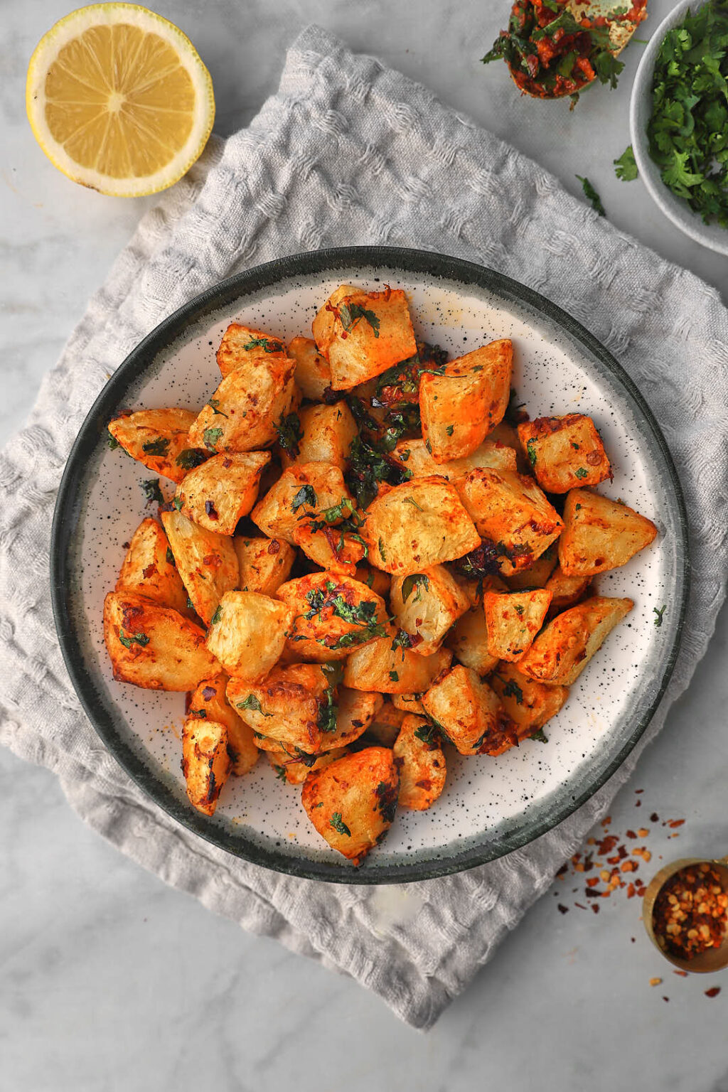 Air Fryer Batata Harra - Every Little Crumb