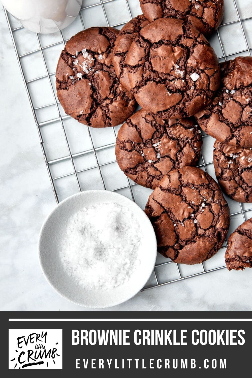 Brownie Crinkle Cookies - Every Little Crumb