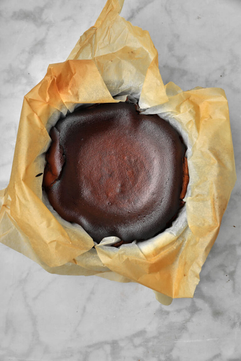 Chocolate Basque Cheesecake - Every Little Crumb