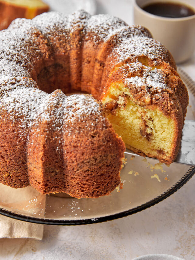 Cinnamon Swirl Cake Mix Cake - Every Little Crumb