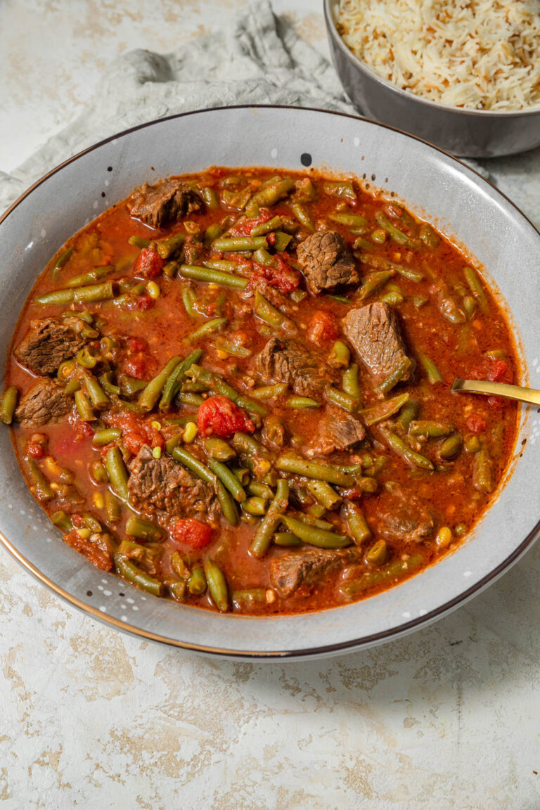 Lebanese Green Bean Stew - Every Little Crumb