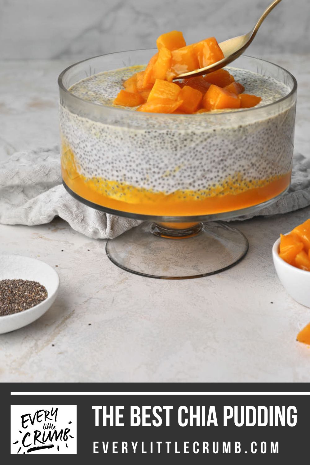 Mango Coconut Chia Pudding - Every Little Crumb