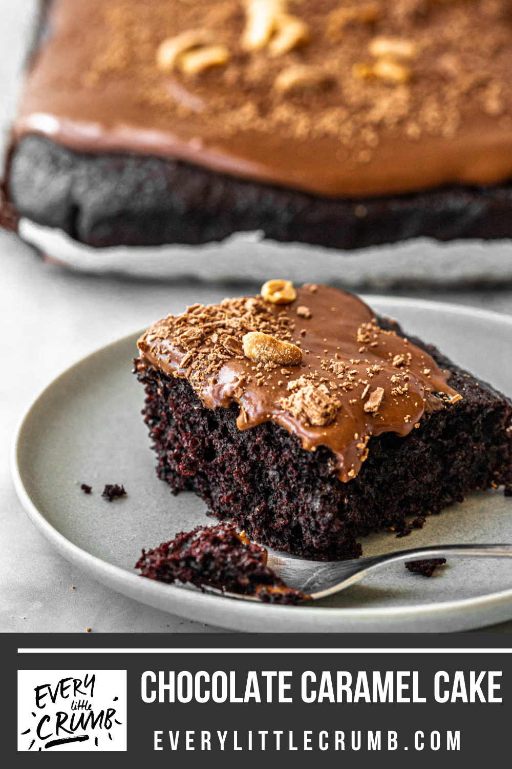 One Layer Chocolate Cake - Every Little Crumb (Caramel Chocolate Cake)