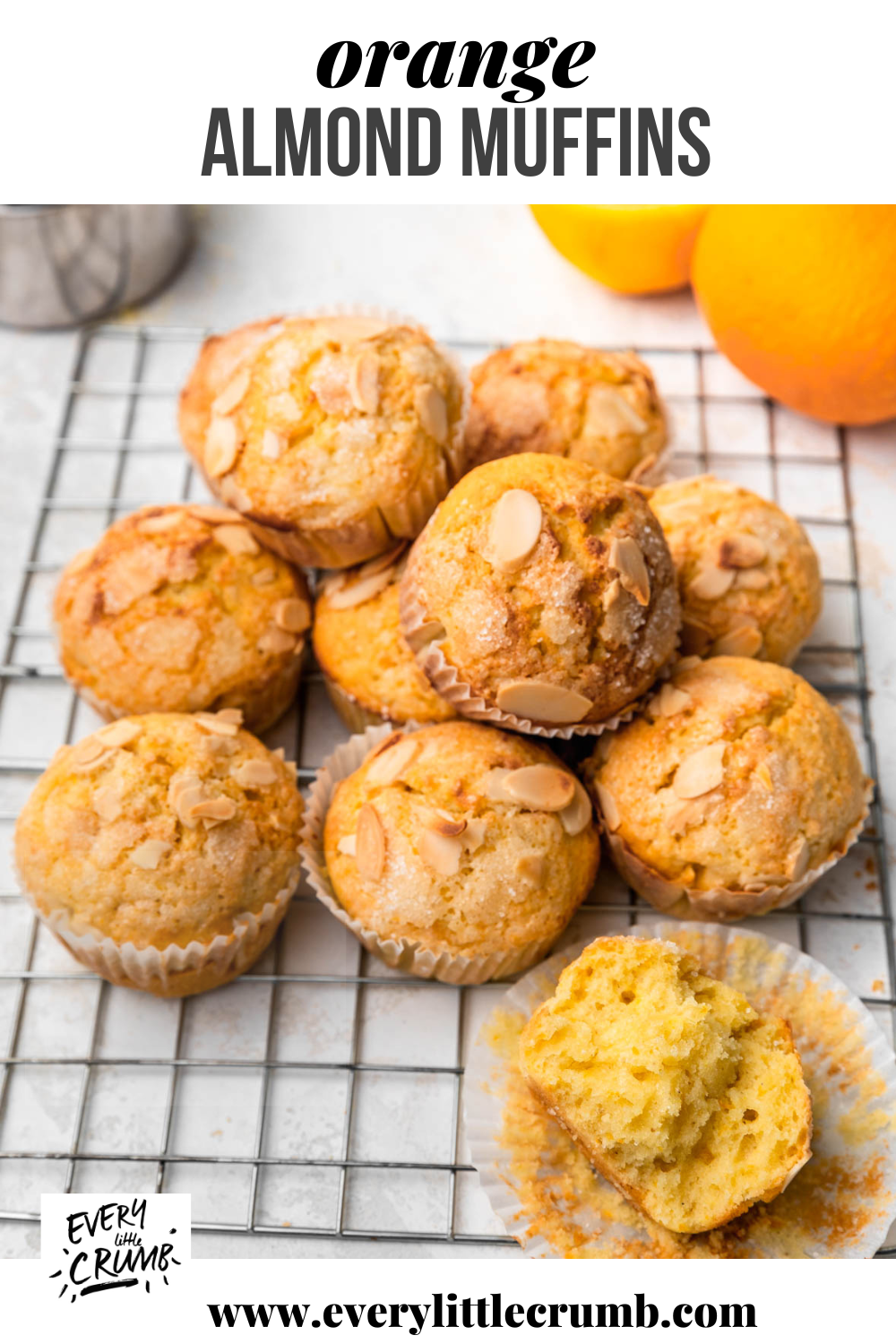 Orange Almond Muffins - Every Little Crumb
