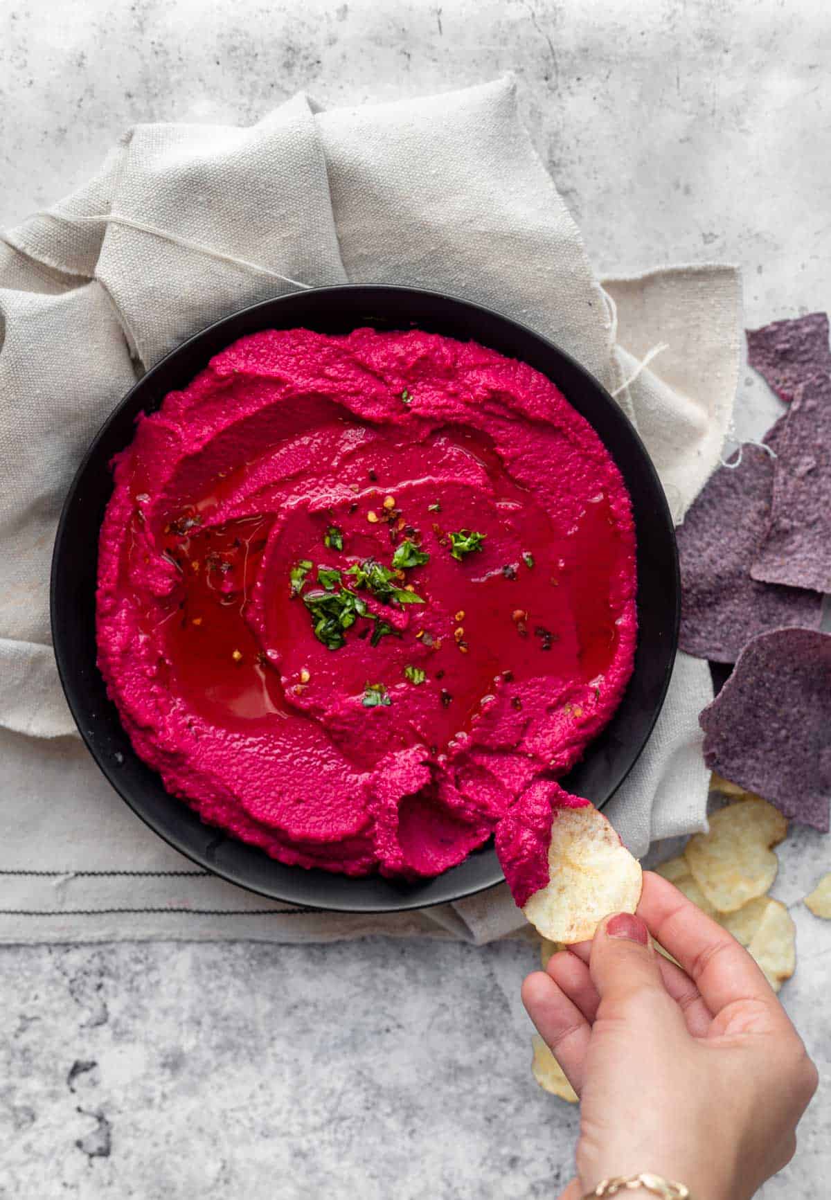 Pink Hummus - Every Little Crumb Beetroot hummus- Every Little Crumb