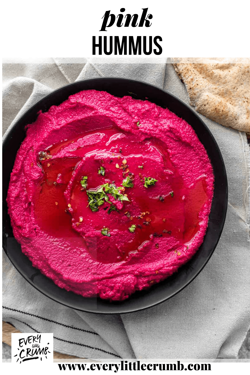 Pink Hummus - Every Little Crumb Beetroot hummus- Every Little Crumb