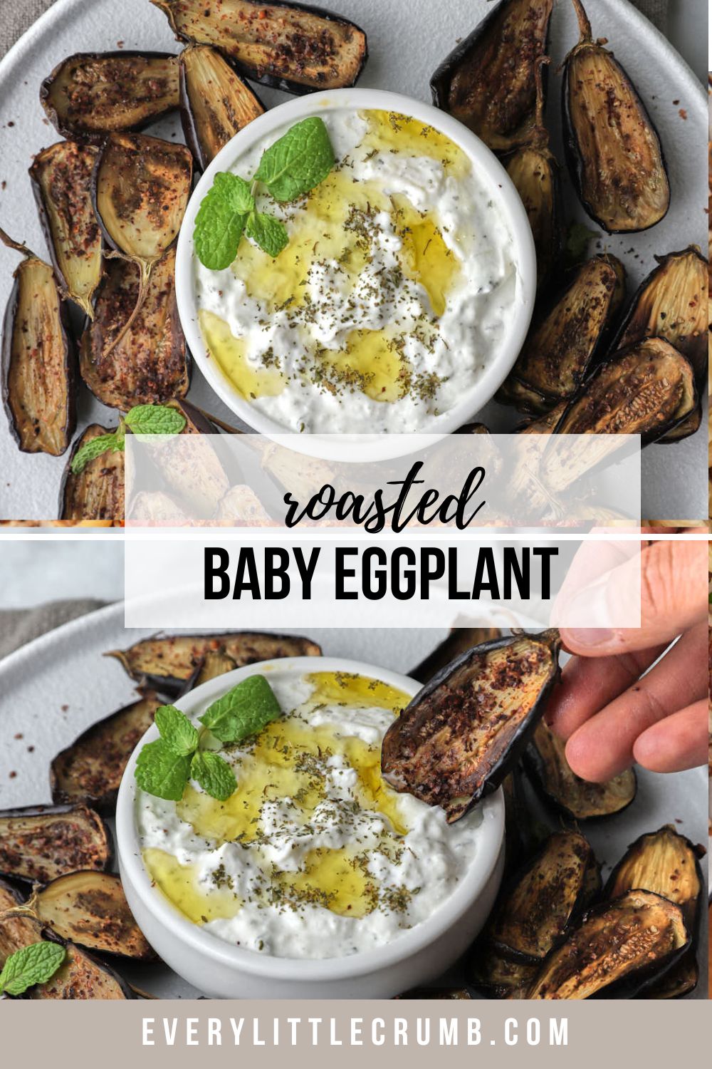 Roasted Baby Eggplants - Every Little Crumb